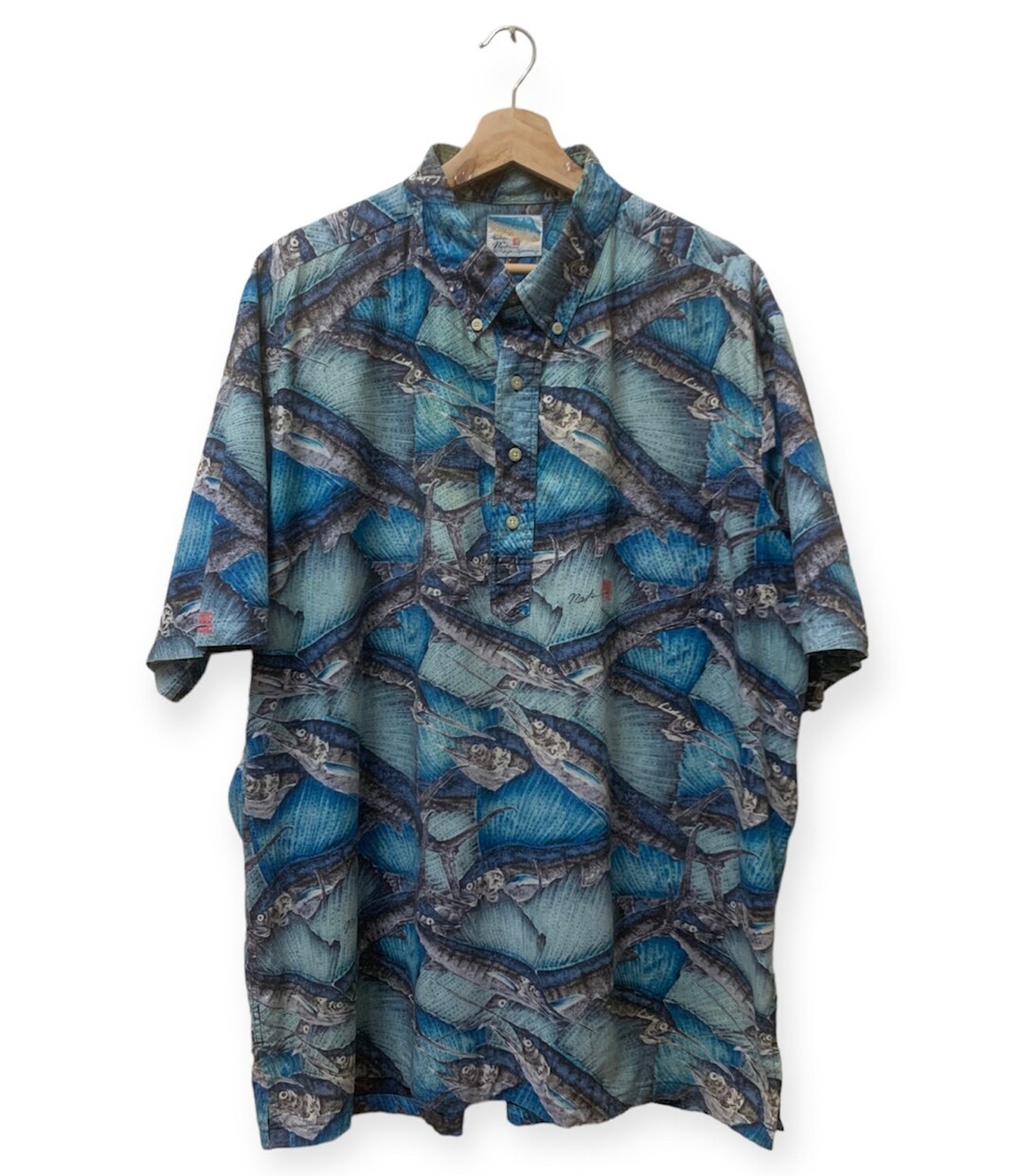 Reys Spooner Naoki Gyotaku Marlin Hawaiian Shirt - Etsy