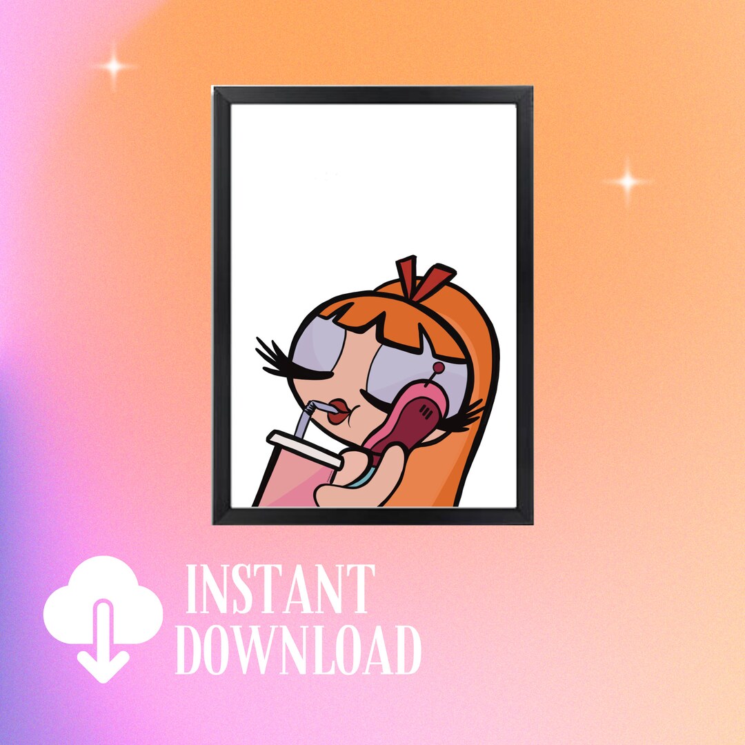 Powerpuff Inspired Prints Printable Digital Wall Art Blossom - Etsy