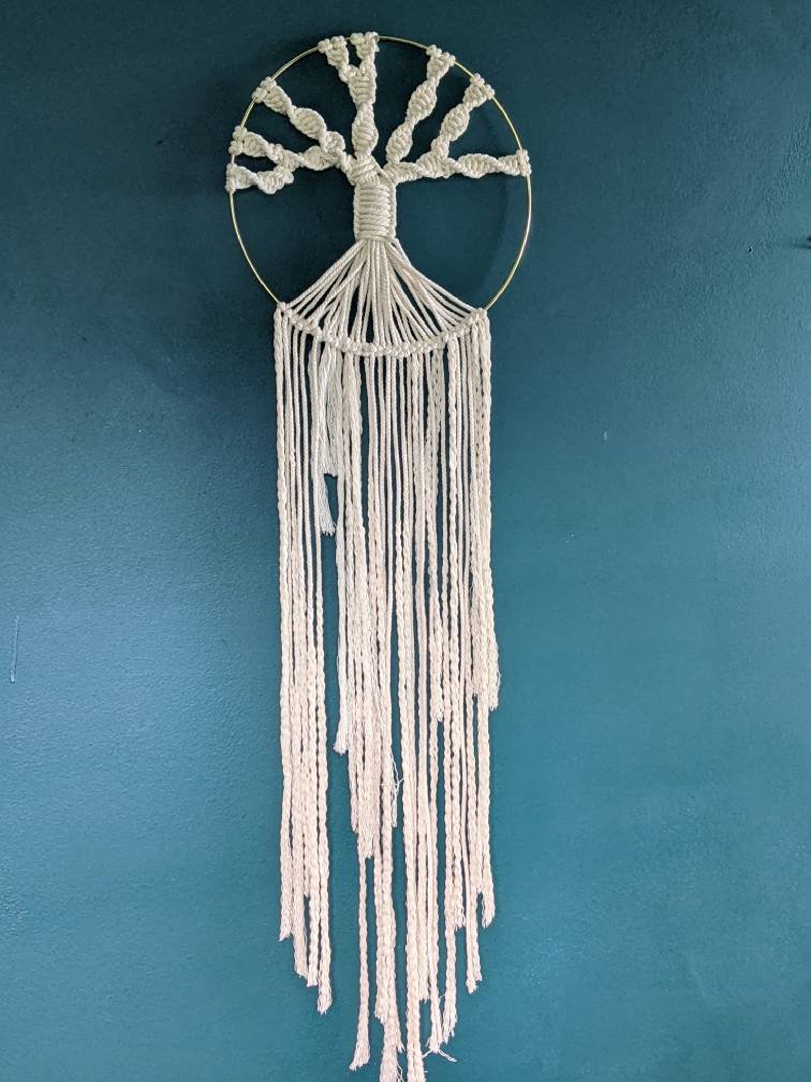 Tree of Life Macramé Wall Hanging With Hoop - Etsy