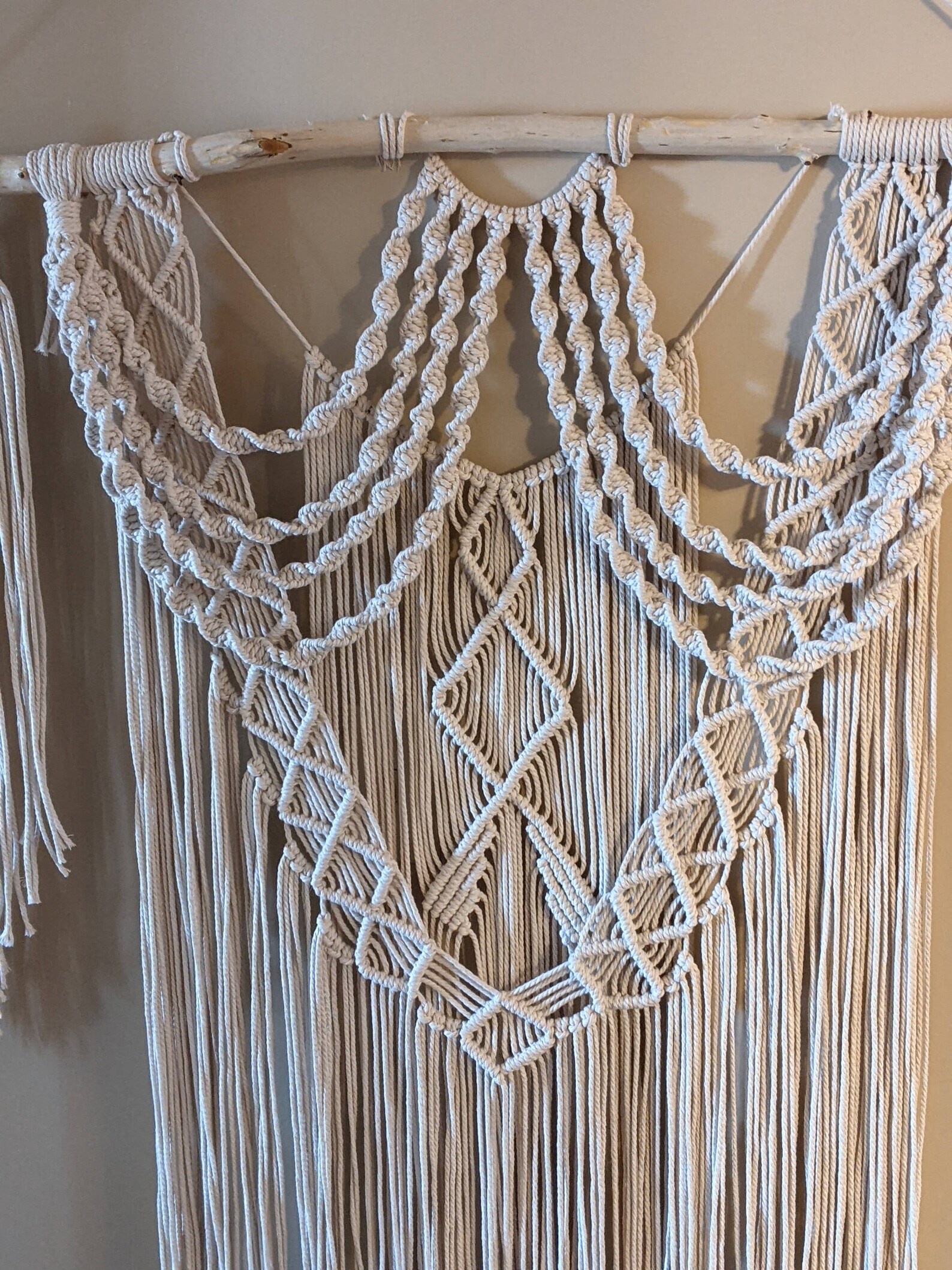 Extra Large Macrame Hanging on Pine - Etsy