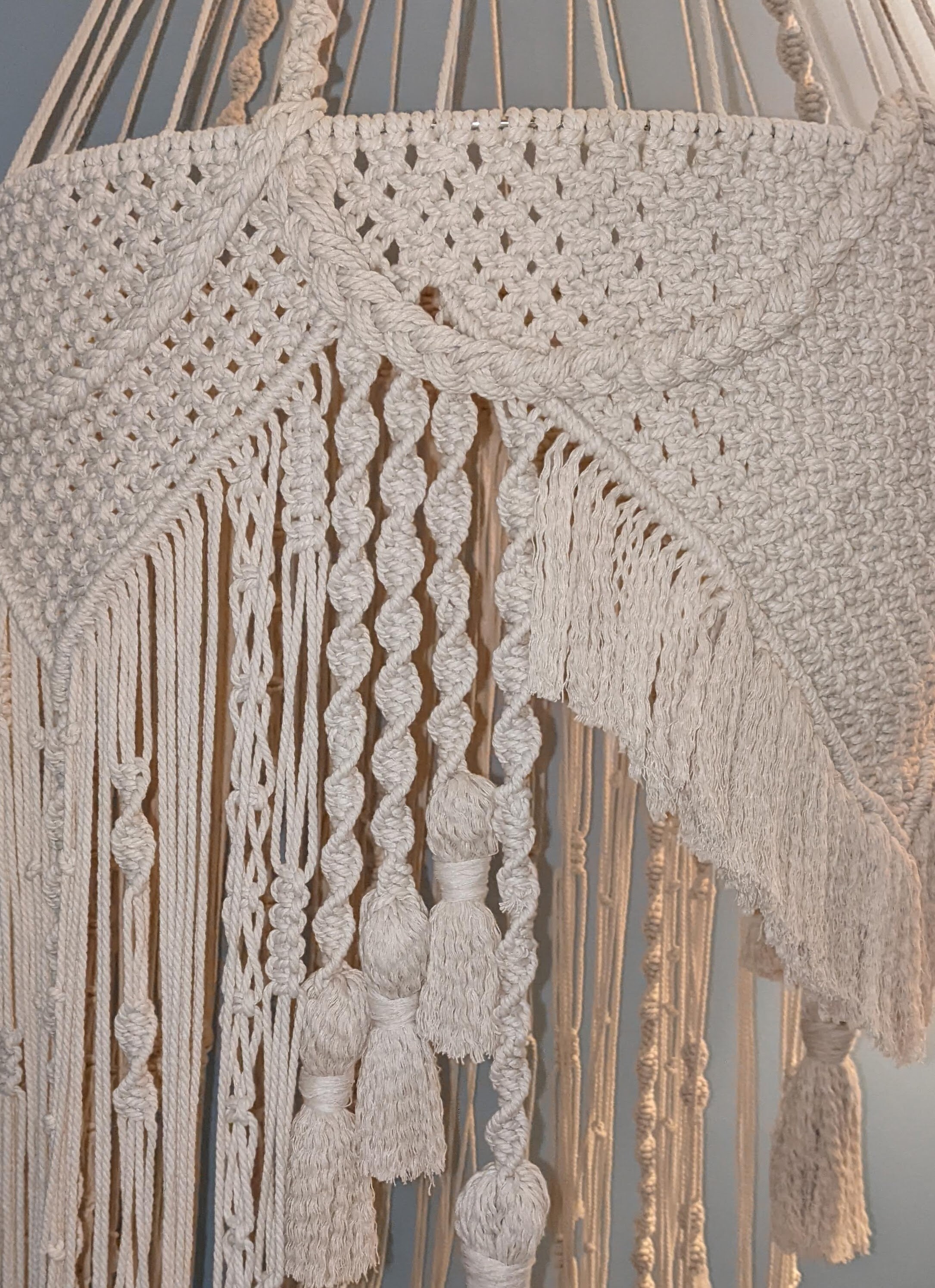 Macrame Canopy With Fairy Lights for Over the Bed or Reading Nook - Etsy