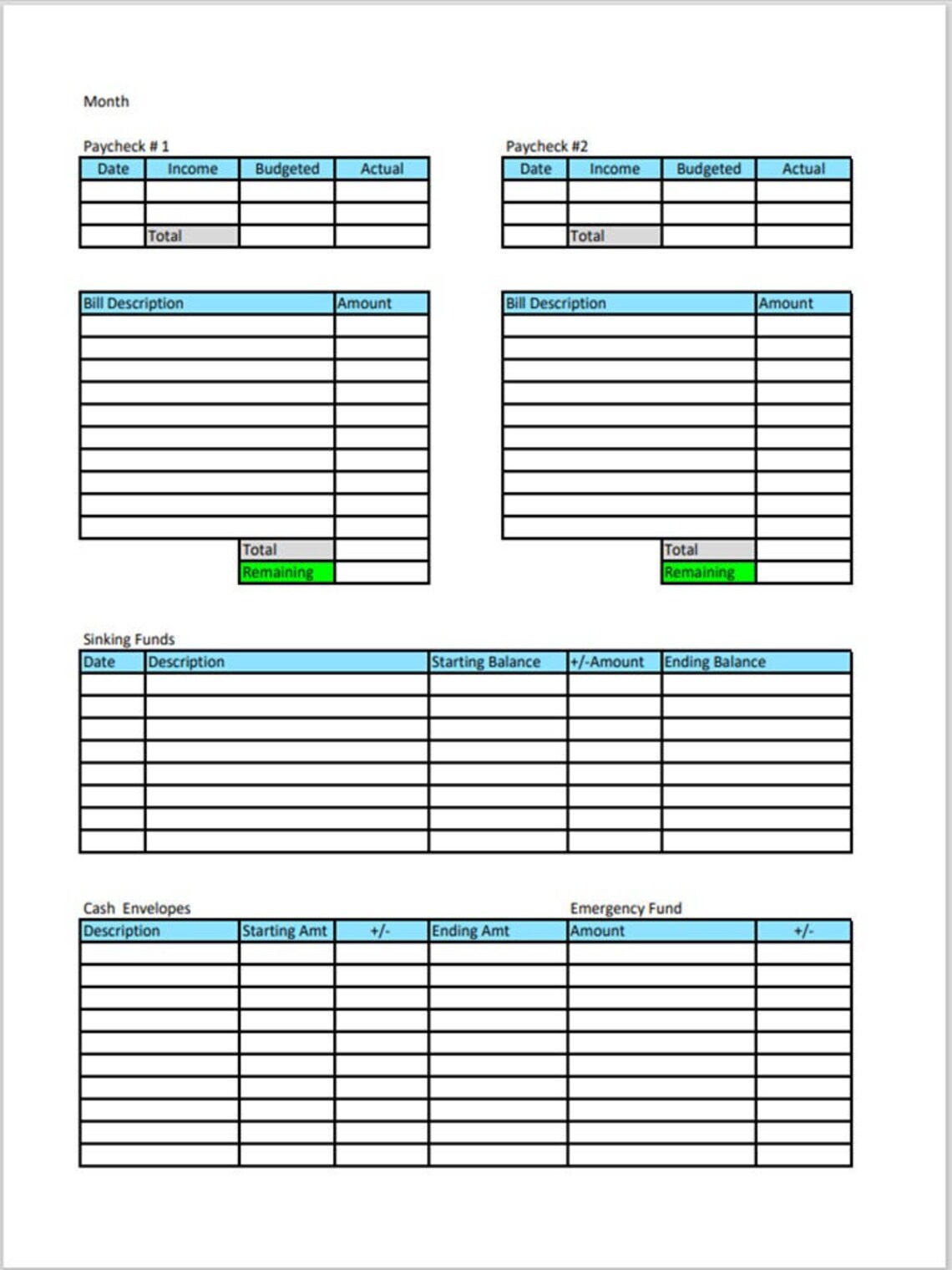 Monthly Budget Tracker; Bill Tracker; Monthly Bills; Payday; Bill ...