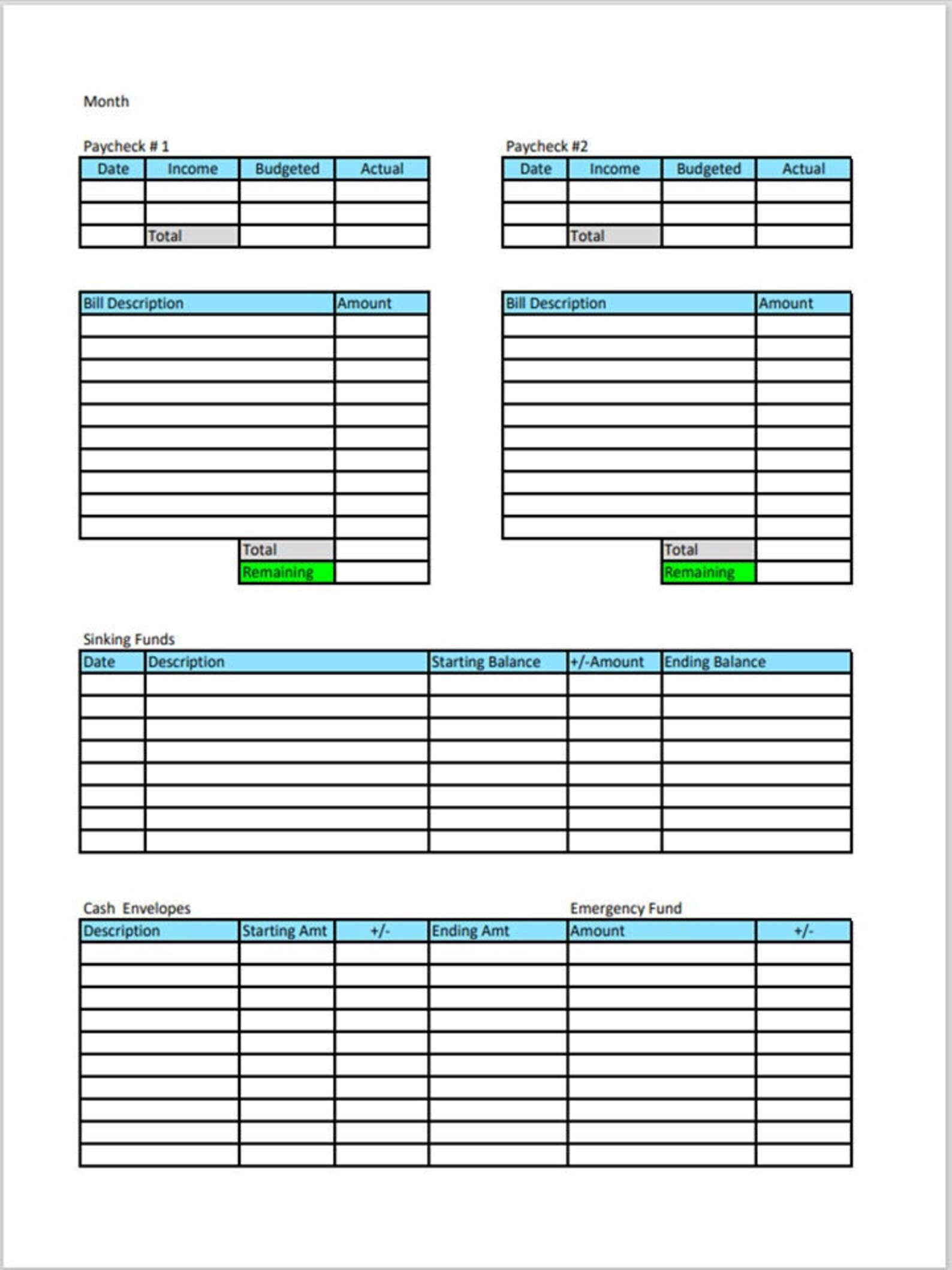 Monthly Budget Tracker; Bill Tracker; Monthly Bills; Payday; Bill ...