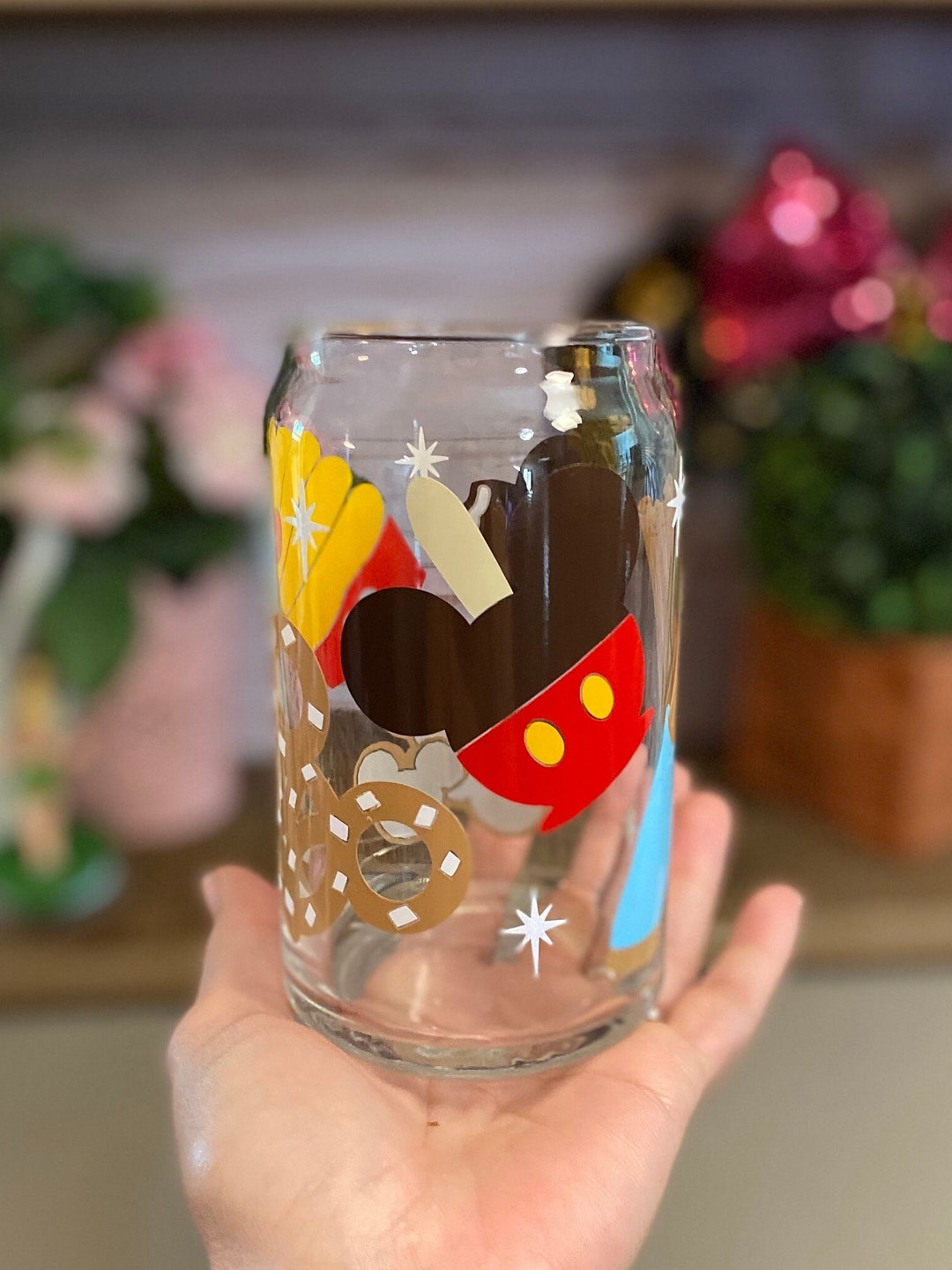 Disney Park Snacks Glass Cup Coffee Glass Cup Disney Glass Cup Disney ...