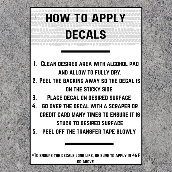 Car Decal Application - Etsy