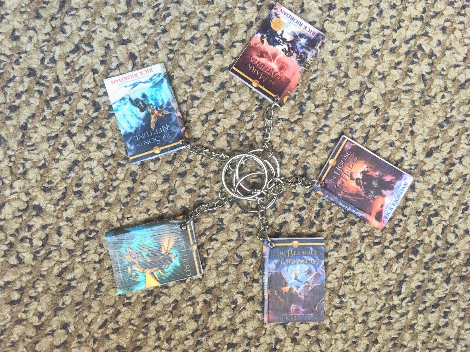 Percy Jackson and the Olympians Heroes of Olympus Book Keychains - Etsy