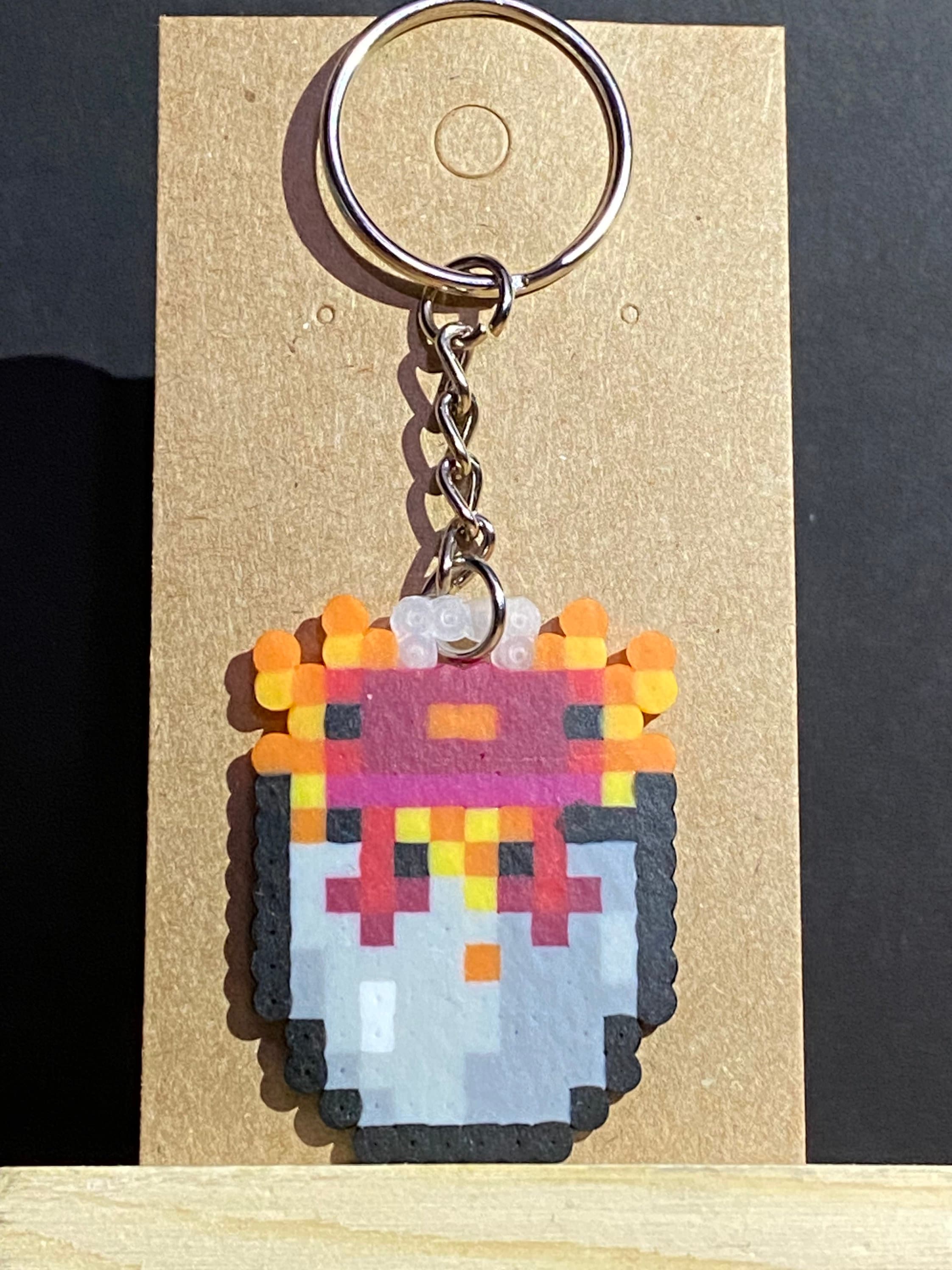 Minecraft Inspired Axolotl Perler Bead Keychain - Etsy