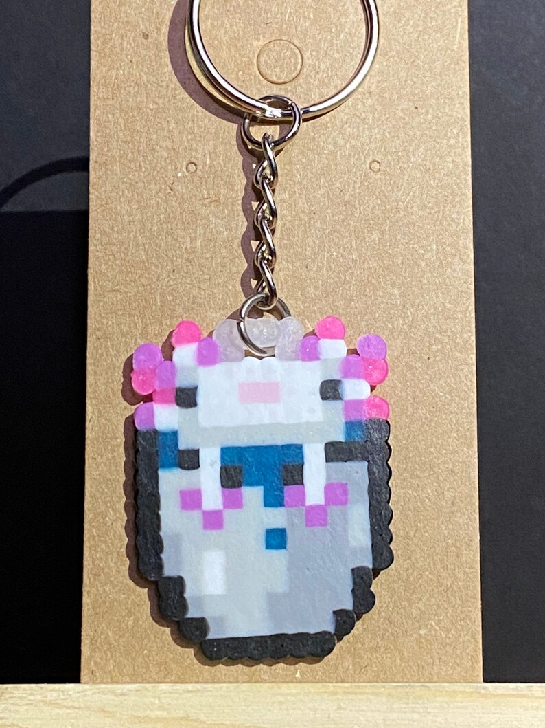 Buy Minecraft Inspired Axolotl Perler Bead Keychain Online in India - Etsy
