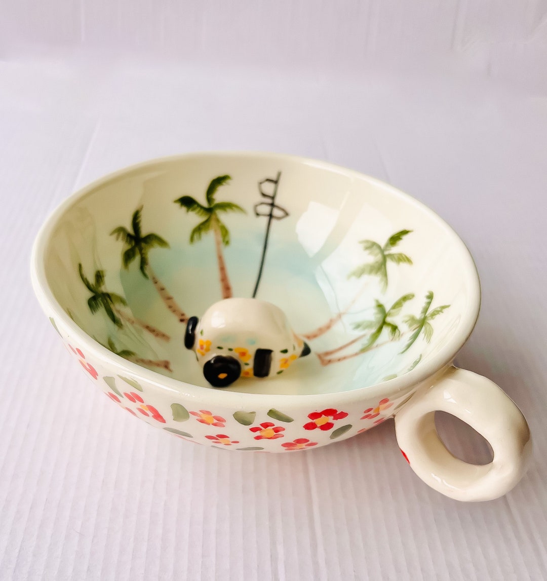 Handmade Ceramic Mug With Unique Caravan Detail - Etsy