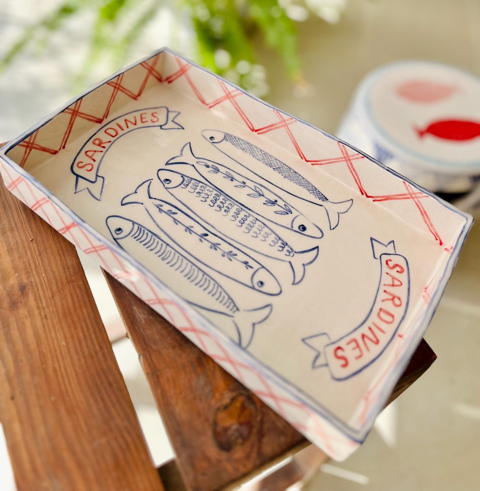 Sardines Rectangular Plate 28x17x4 Cm - Etsy