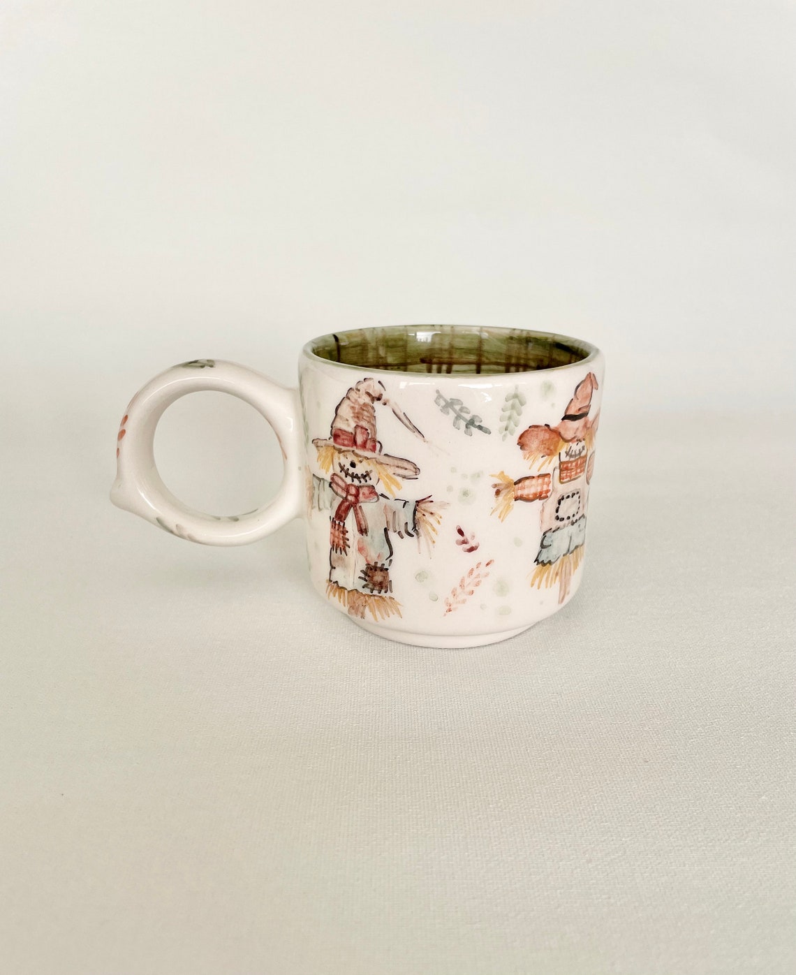 Handmade Ceramic Strawman Mug, Coffee Cup - Etsy