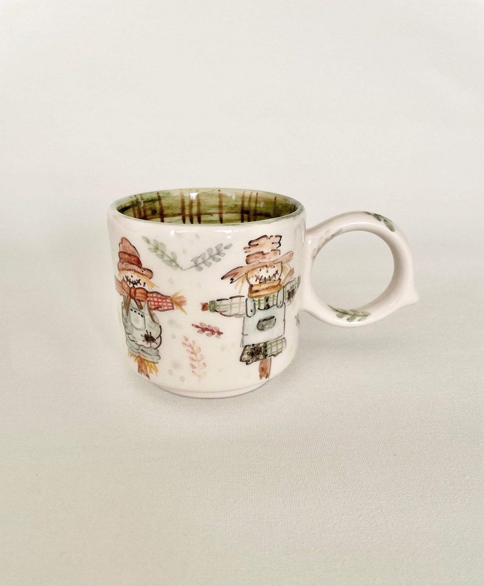 Handmade Ceramic Strawman Mug, Coffee Cup - Etsy
