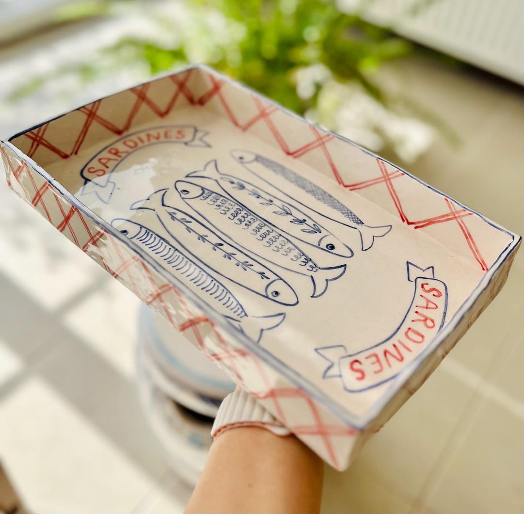 Sardines Rectangular Plate 28x17x4 Cm - Etsy