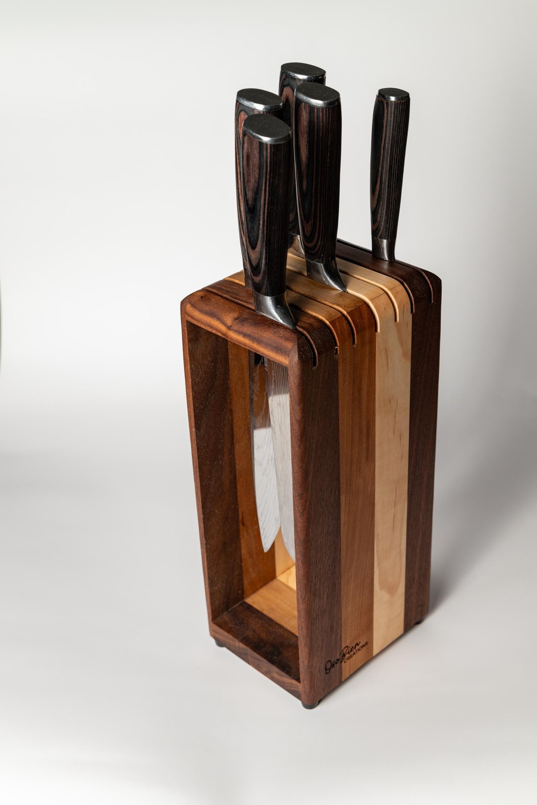 Stripped Minimalist Design Knife Block - Etsy