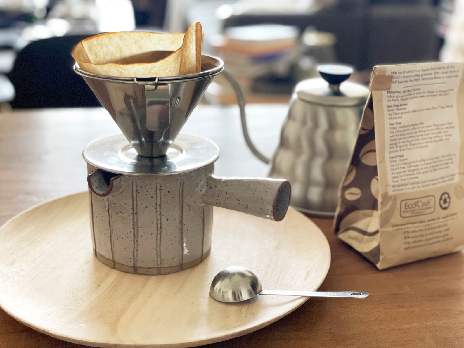 Tea Set Tea Pot With Two Tea Cups Hand Built Stoneware /coffee - Etsy