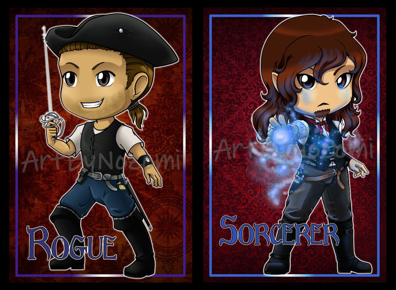 Clases RPG: Hombres 4x6 Impresiones | Etsy