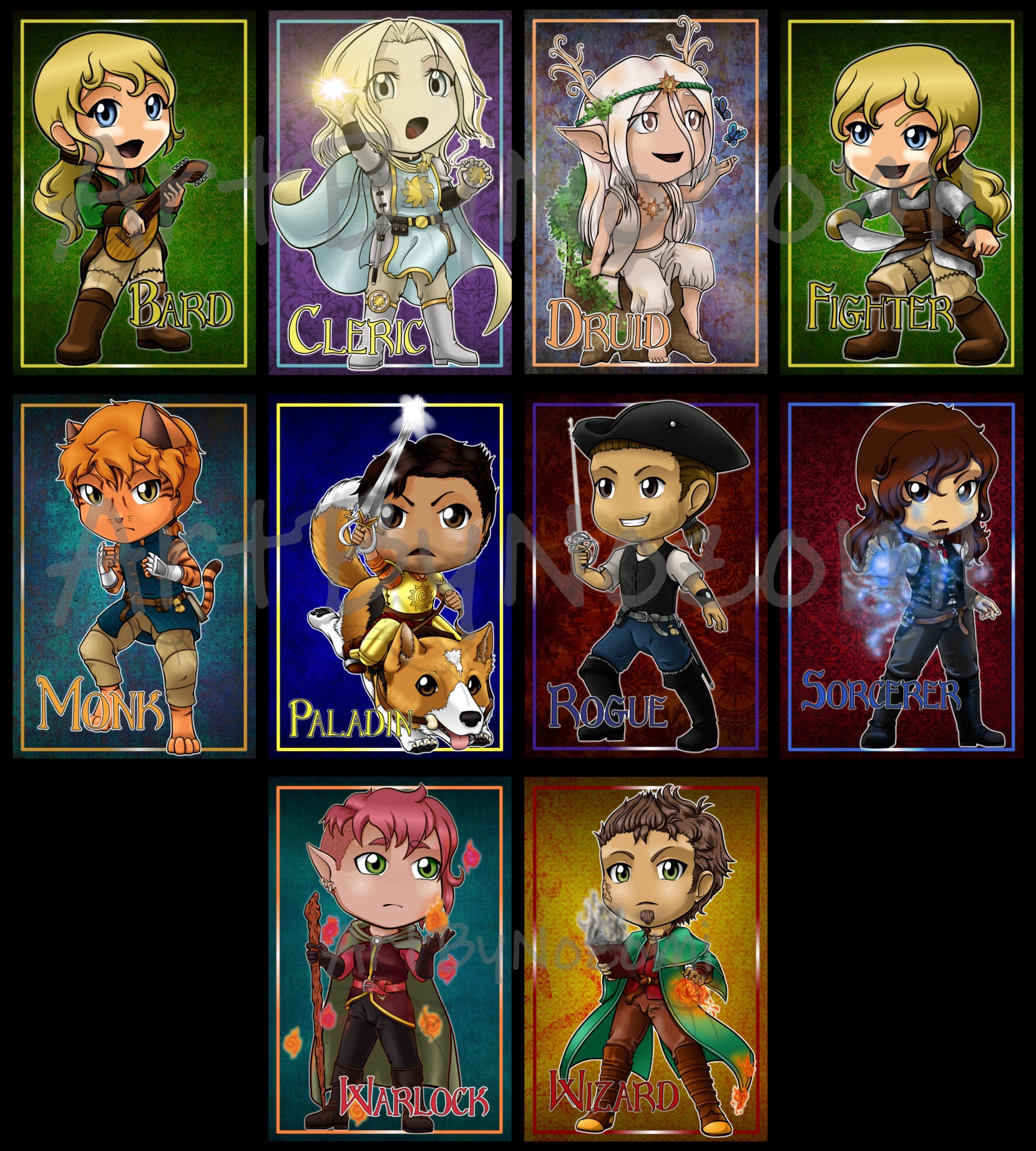 RPG Classes: Hommes 4x6 Impressions - Etsy France