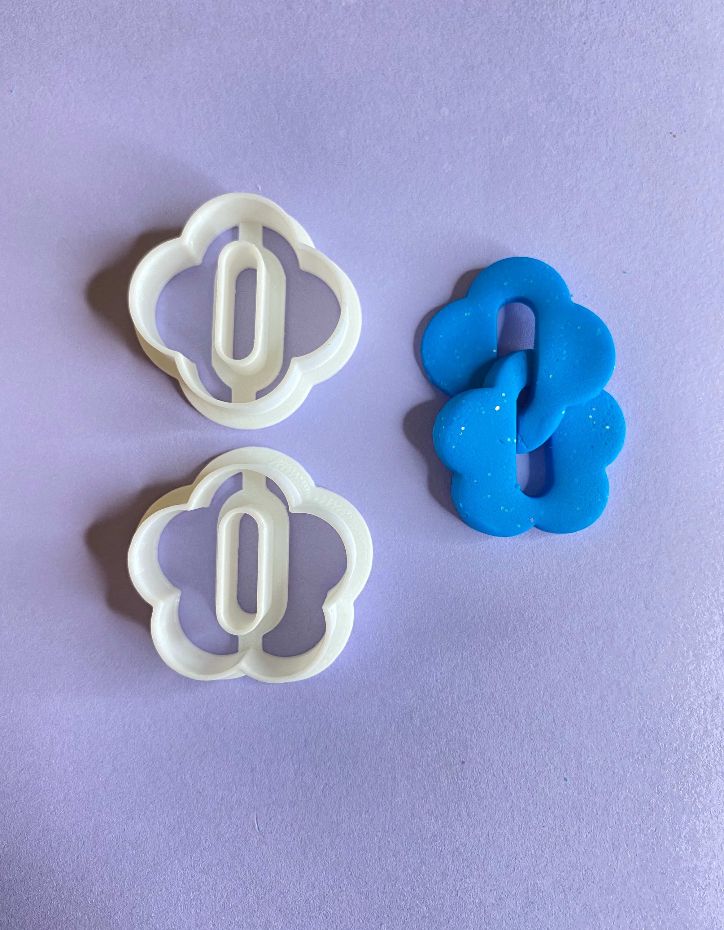 Chain Link SET of 2 Polymer Clay Cutter | 1.25 Inch Shapes With 0.75 ...