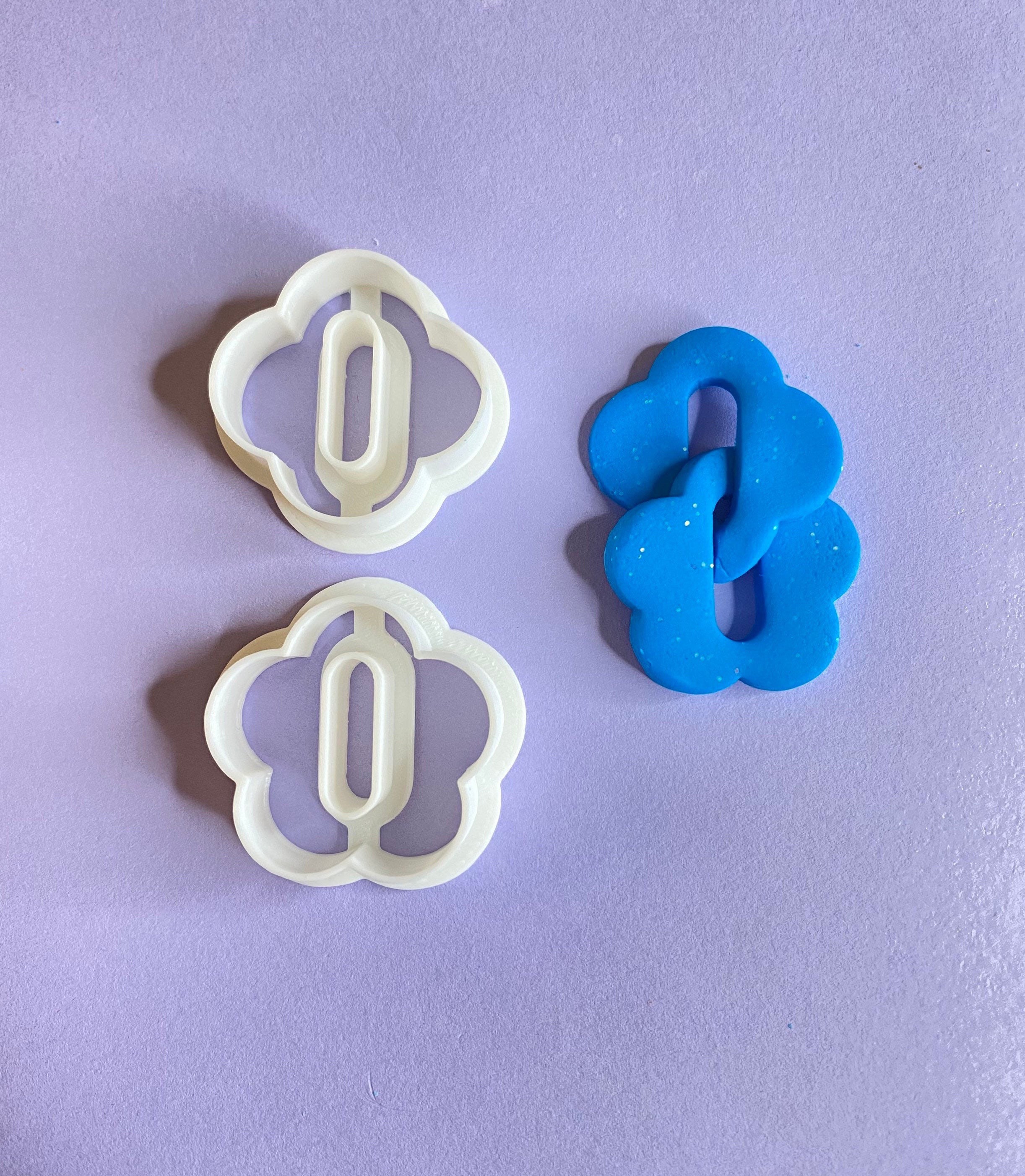 Chain Link SET of 2 Polymer Clay Cutter 1.25 Inch Shapes - Etsy