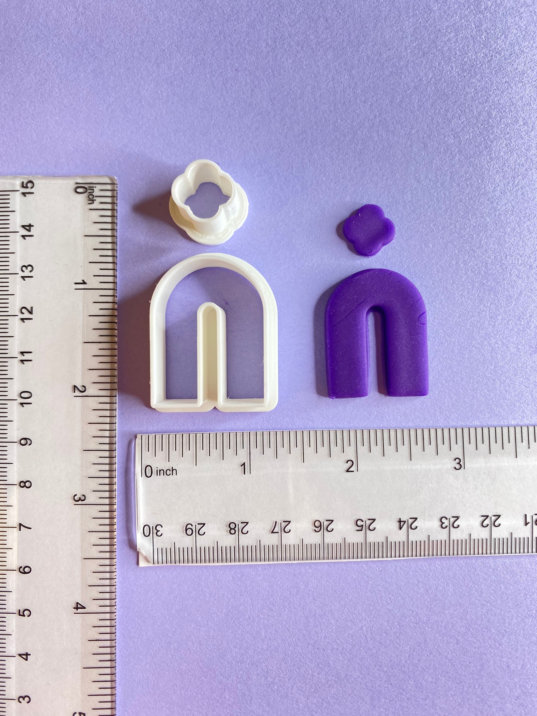 Quatrefoil & Arch U-shape SET Polymer Clay Cutter | Earring Jewelry ...