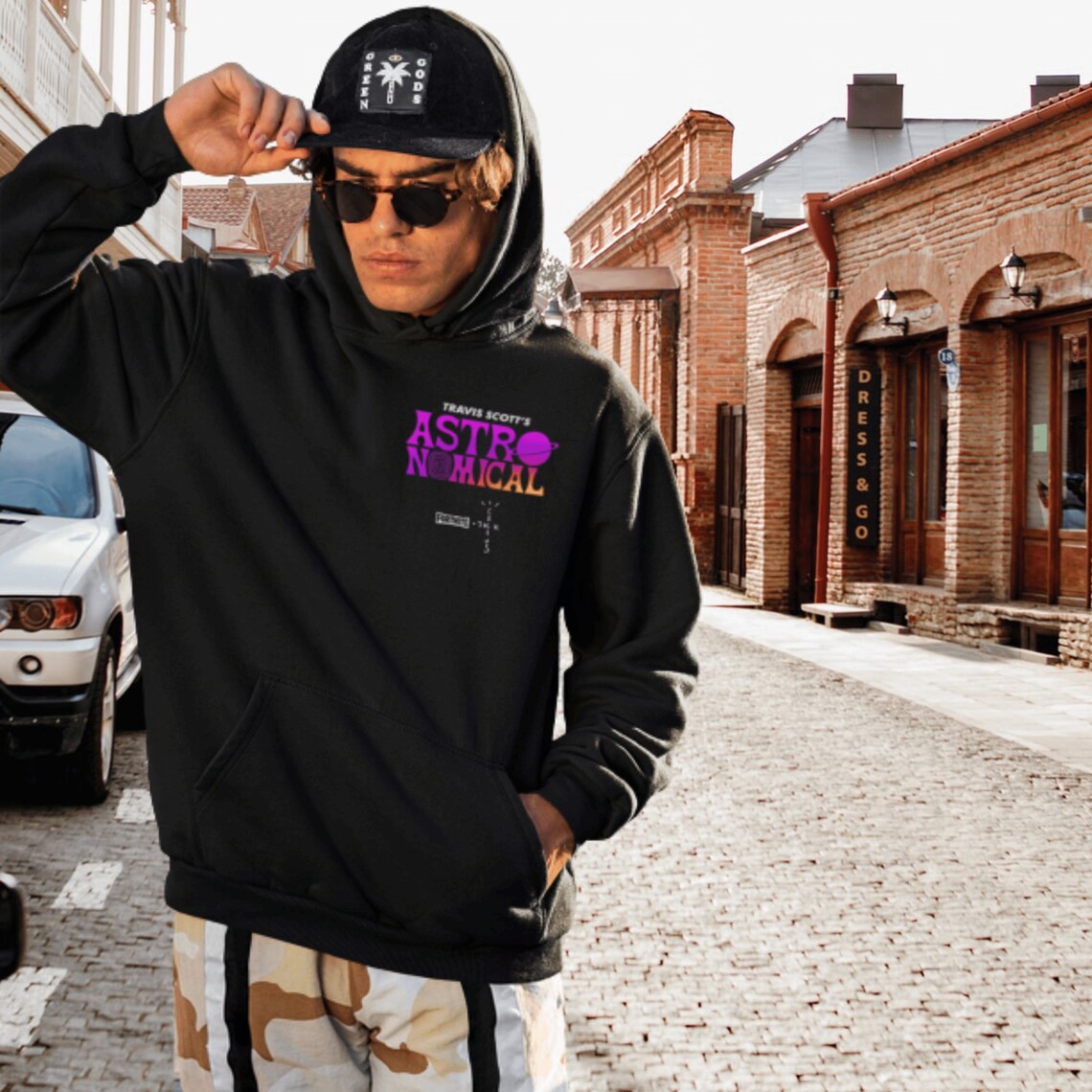 Travis Scott Design Oversize Hoodie Astronomical Pattern | Etsy