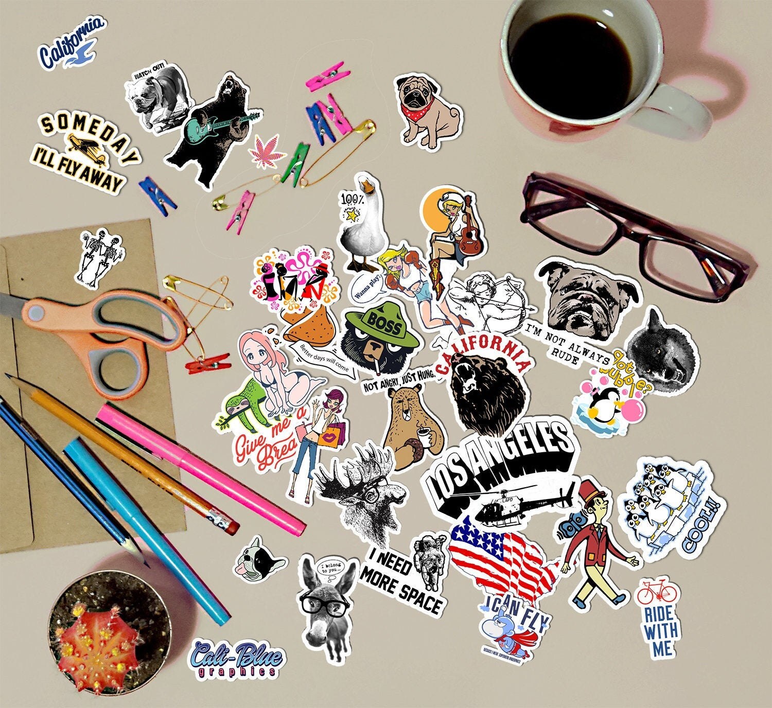 USA Star Stripe Logo Sticker Best Friend Gift Cute Stickers | Etsy