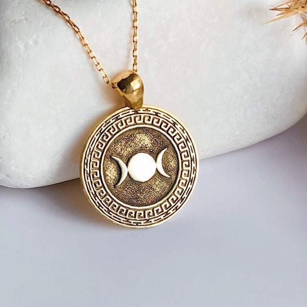Triple Moon Necklace - Etsy