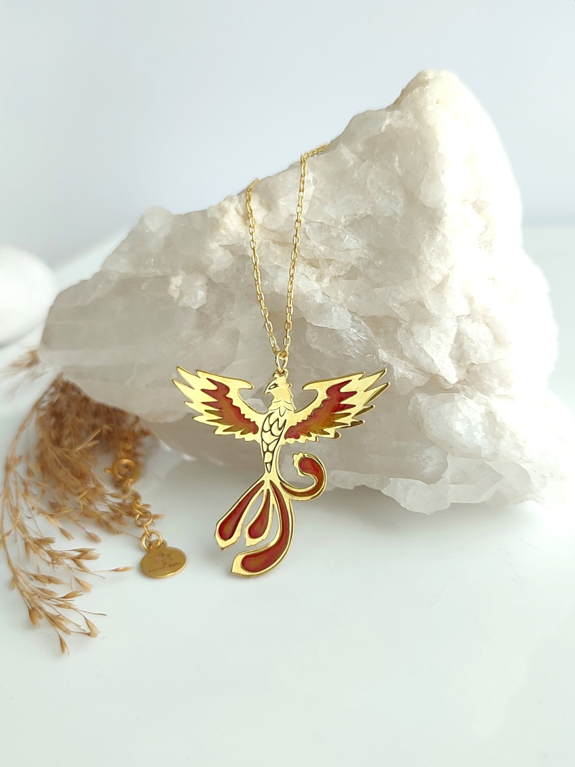 Phoenix Bird Necklace Rising Phoenix Jewelry Greek - Etsy