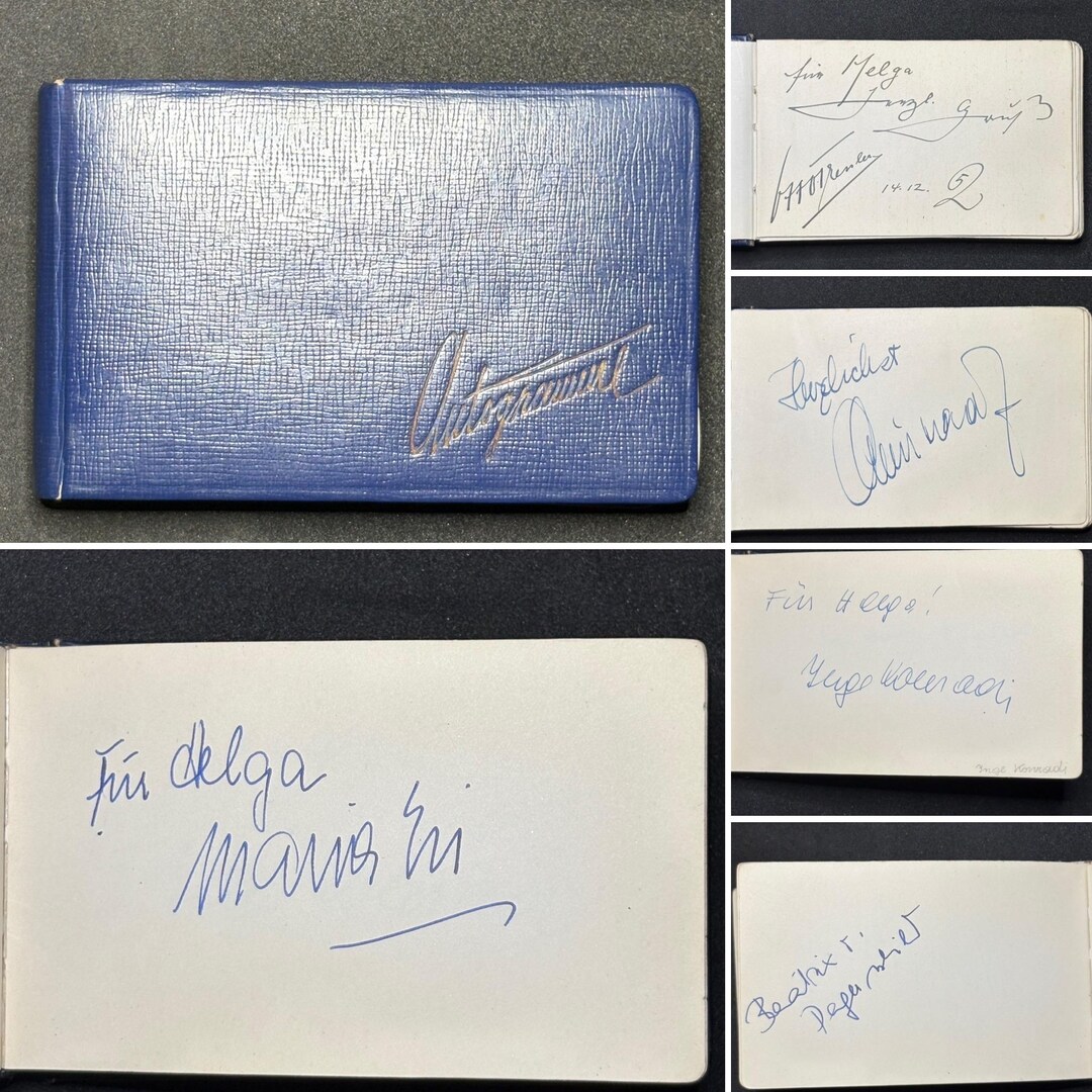 RARE OOAK Vintage 1950s Vienna Autograph Album | 73 Original Theater ...