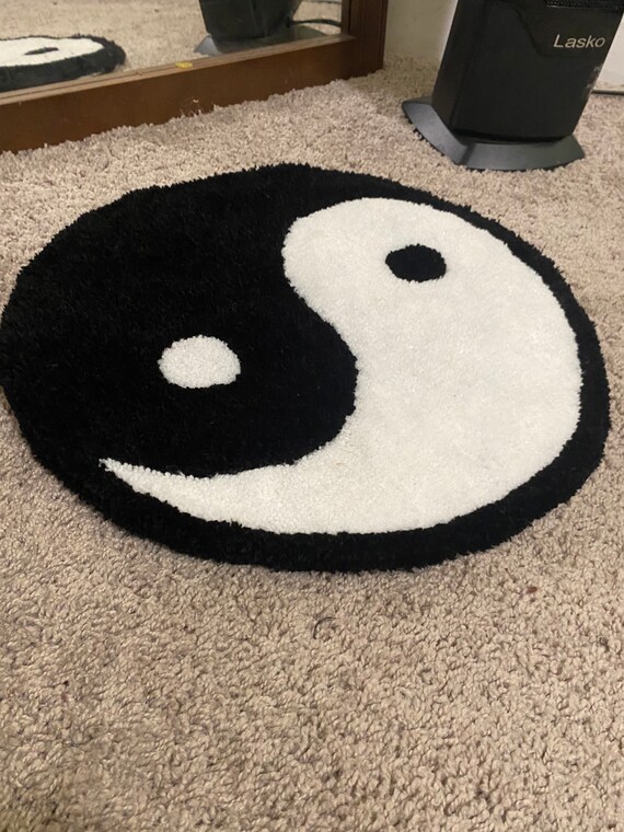 Yin-yang Symbol Rug Handmade Tufted Rug Ready to Ship - Etsy