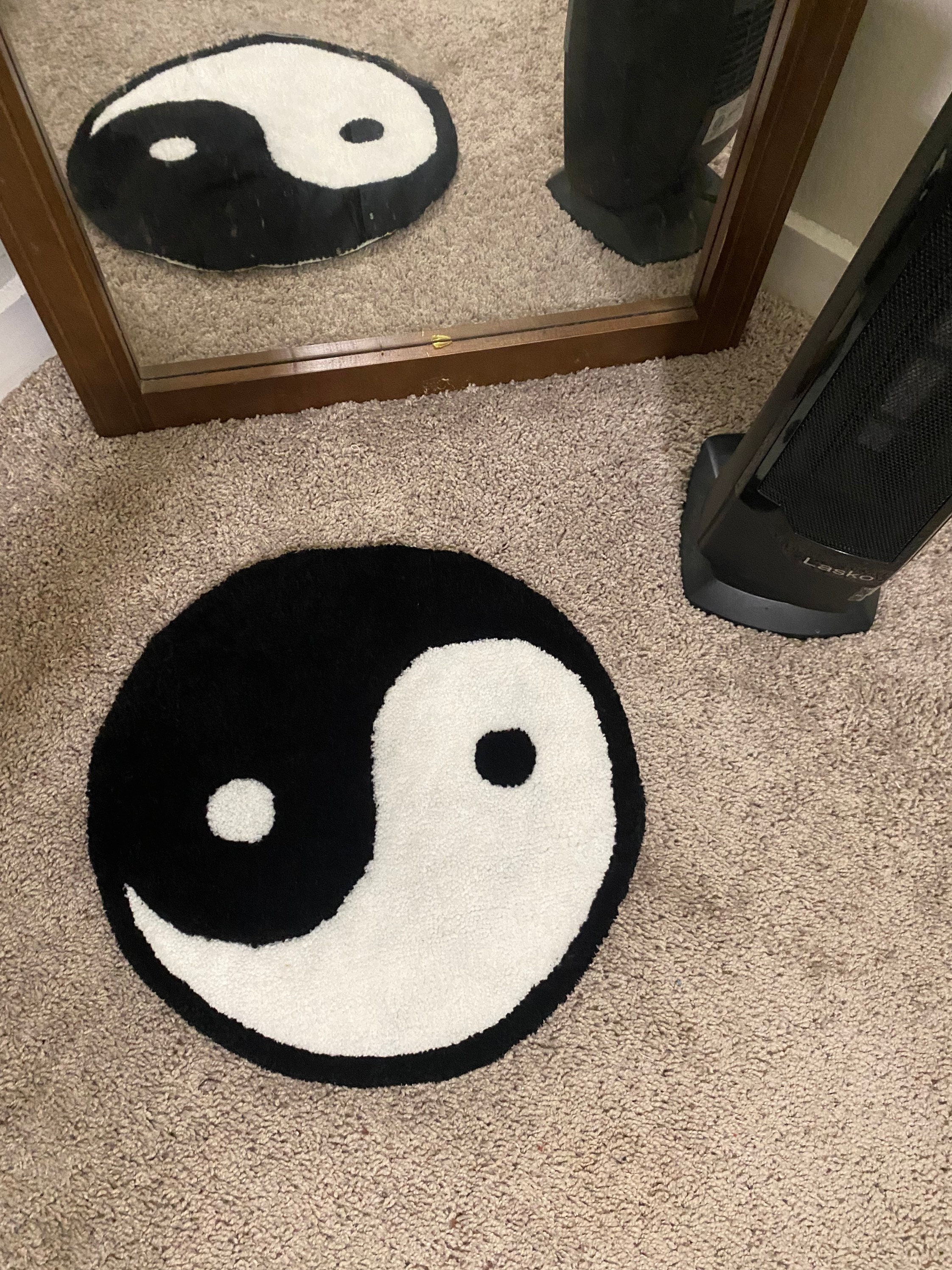 Yin-yang Symbol Rug | Handmade Tufted Rug | Ready to Ship - Etsy