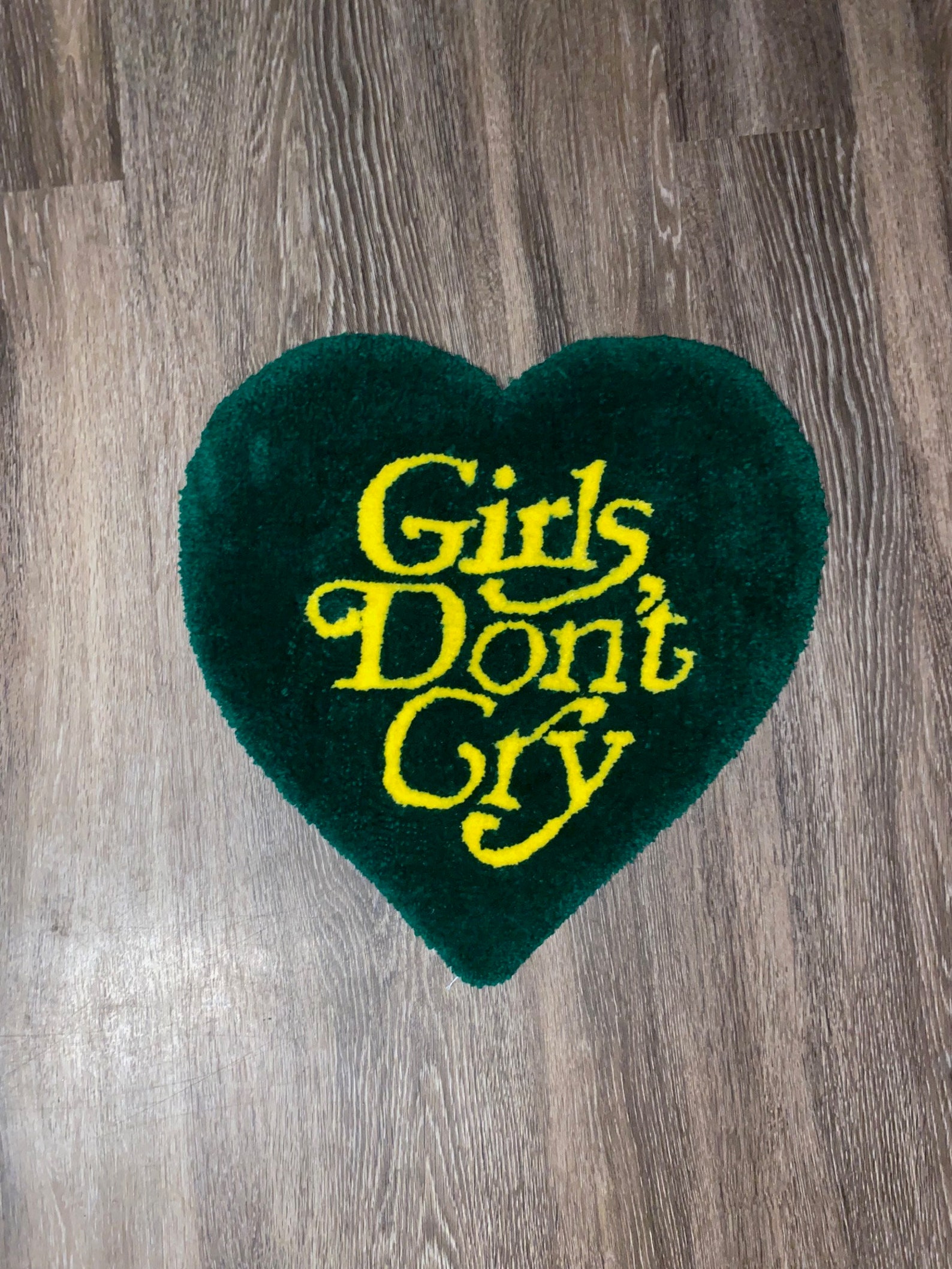 Girls Dont Cry Rug | Custom Rug | Handmade Rug | Heart Shape Rug ...