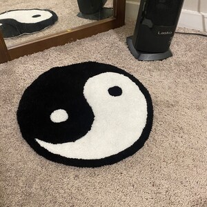Yin-yang Symbol Rug | Handmade Tufted Rug | Ready to Ship - Etsy