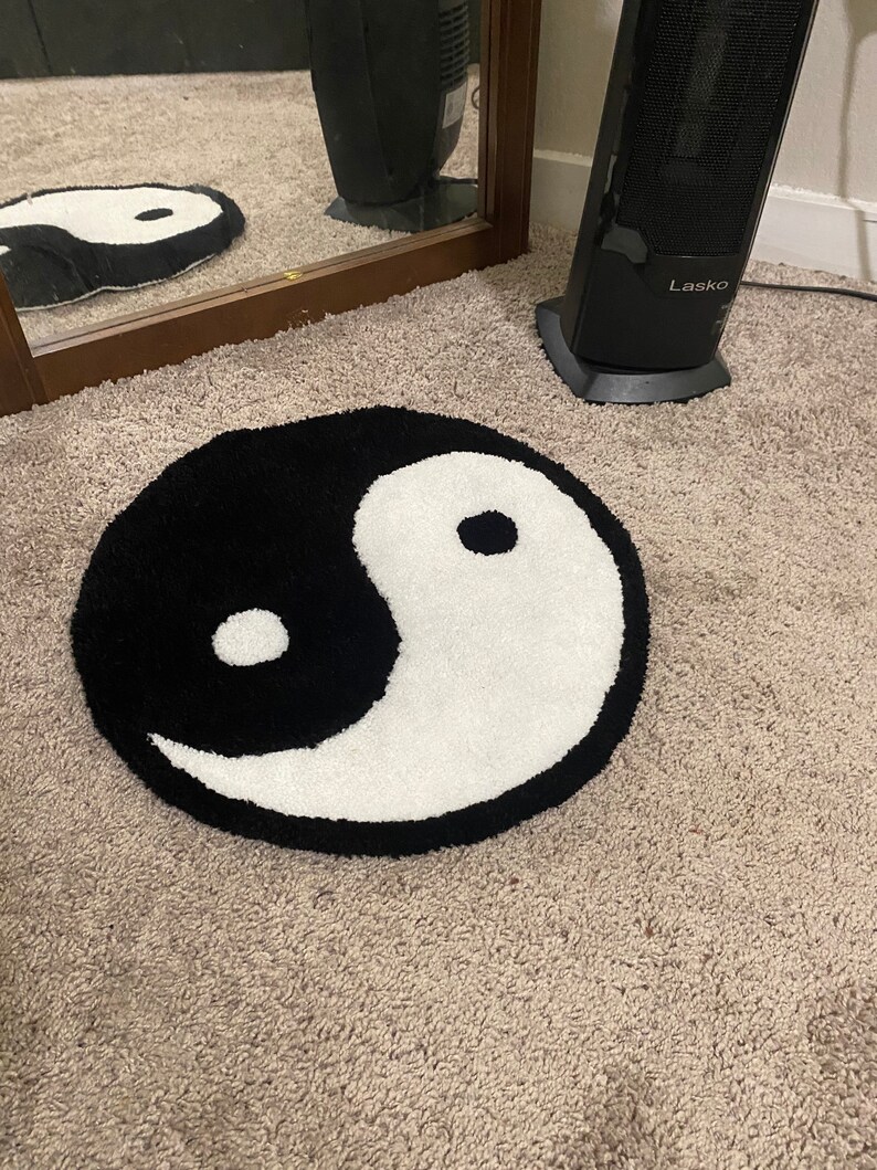 Yin-yang Symbol Rug | Handmade Tufted Rug | Ready to Ship - Etsy