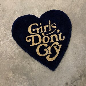 Girls Dont Cry Rug | Custom Rug | Handmade Rug | Heart Shape Rug ...
