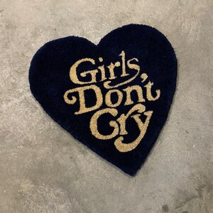 Girls Dont Cry Rug | Custom Rug | Handmade Rug | Heart Shape Rug ...