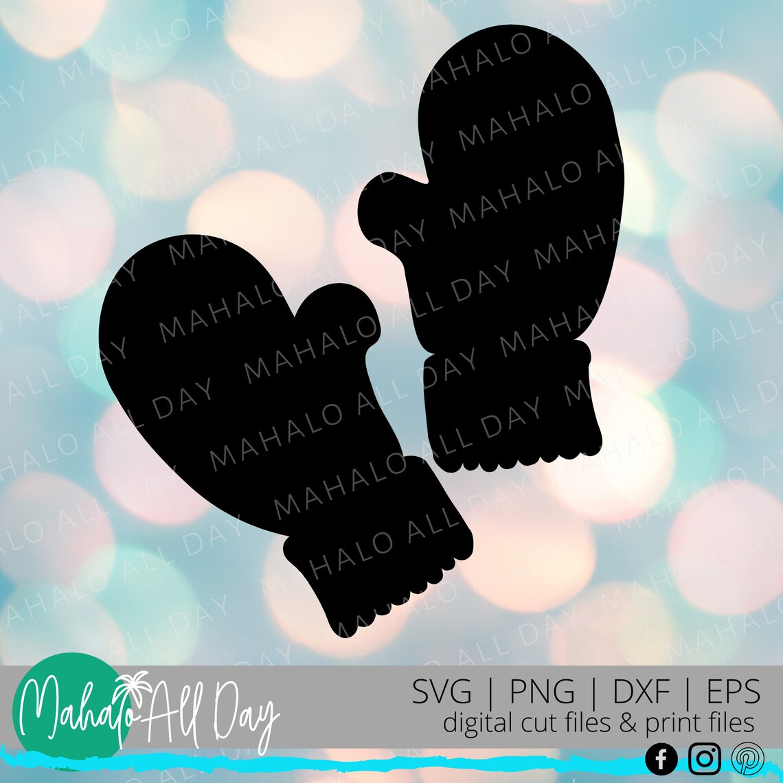 Mittens SVG silhouette Digital Download - Etsy Hong Kong