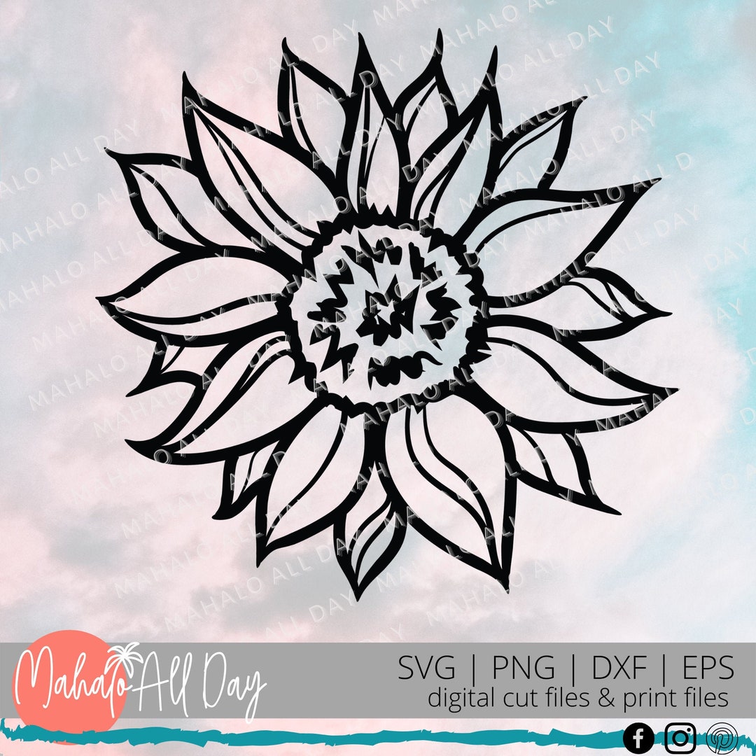 Sunflower SVG | Fall SVG | Rustic Autumn Svg | Rustic Sunflower Clip ...