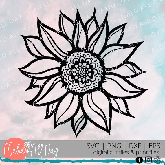 Sunflower SVG Png Dxf Eps Fall Autumn Sunflower Clip-art | Etsy