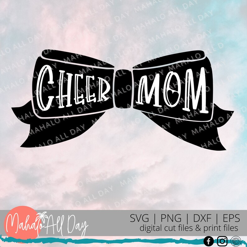 Cheer MOM Svg Clip-art Cheerleader Bow - Etsy