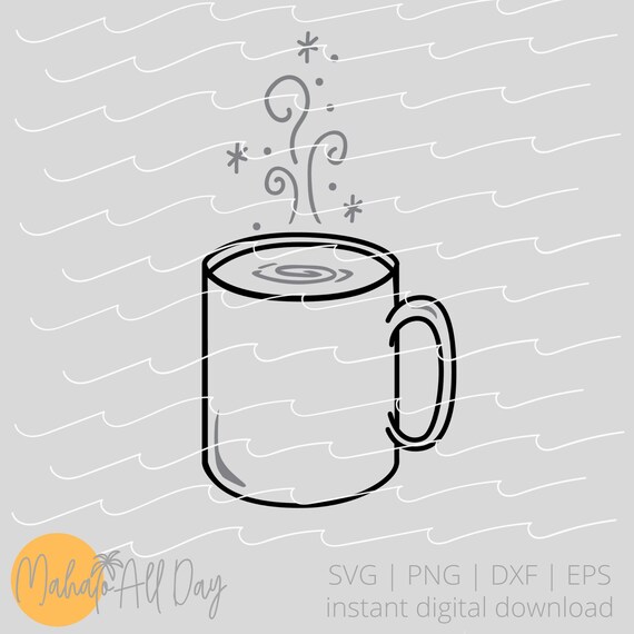 Plain Mug SVG Cocoa Coffee Tea Hot Chocolate Mug Instant | Etsy