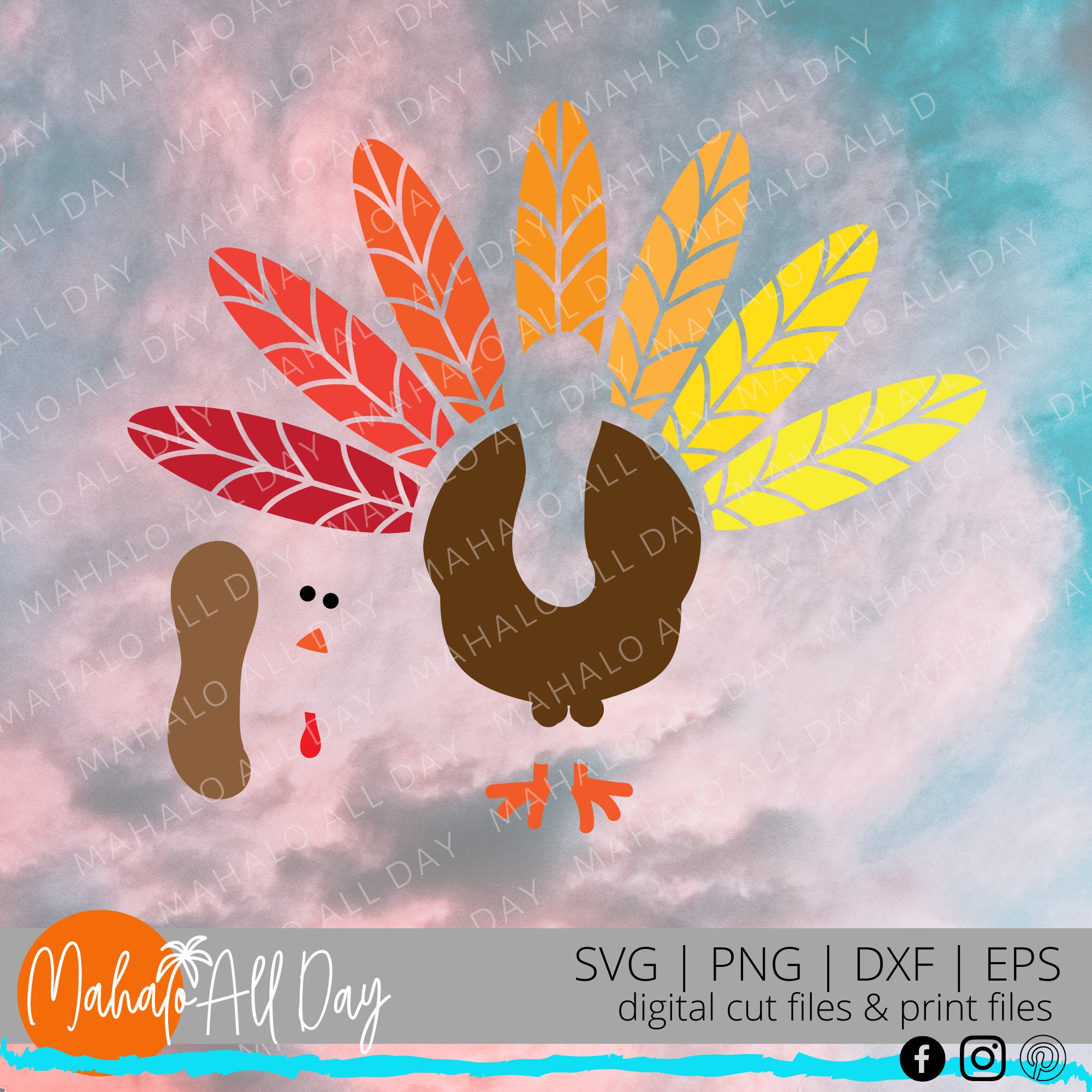 Turkey SVG Thanksgiving Turkey Svg-cut File Fall Clip-art Autumn Svg ...