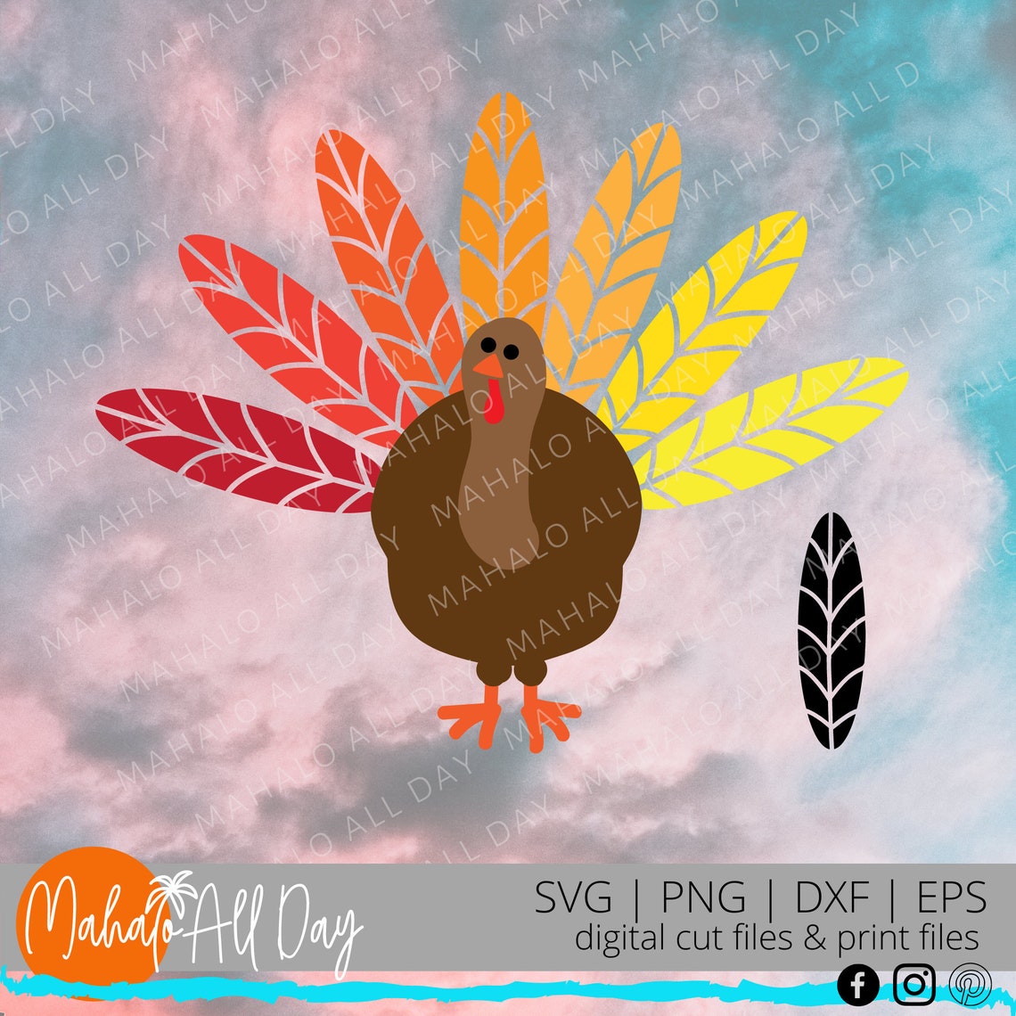 Turkey SVG Thanksgiving Turkey Svg-cut File Fall Clip-art - Etsy