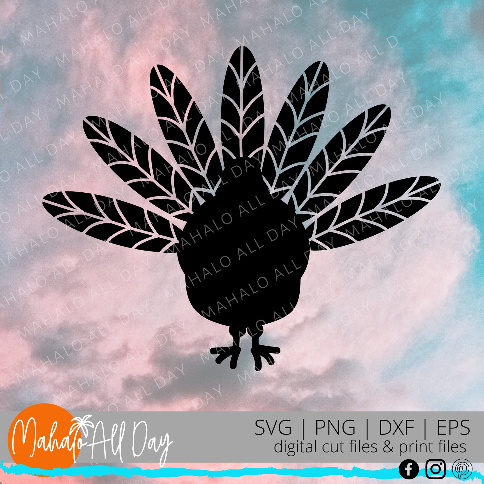 Turkey SVG Thanksgiving Turkey Svg-cut File Fall Clip-art Autumn Svg ...