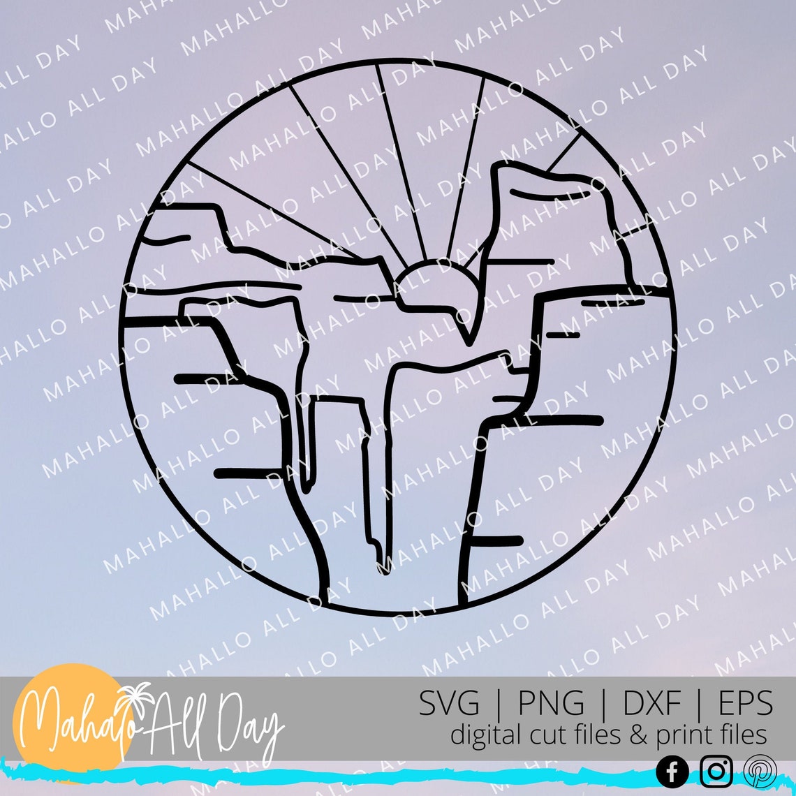 Canyon SVG Outdoors Simple Design Adventures Instant - Etsy