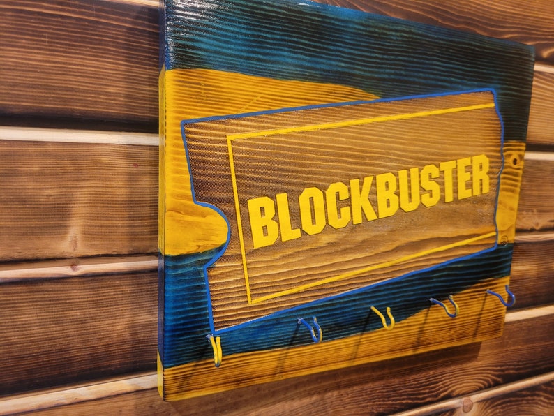 Custom Wood Blockbuster Video Logo Decoration Sign / Display - Laser ...