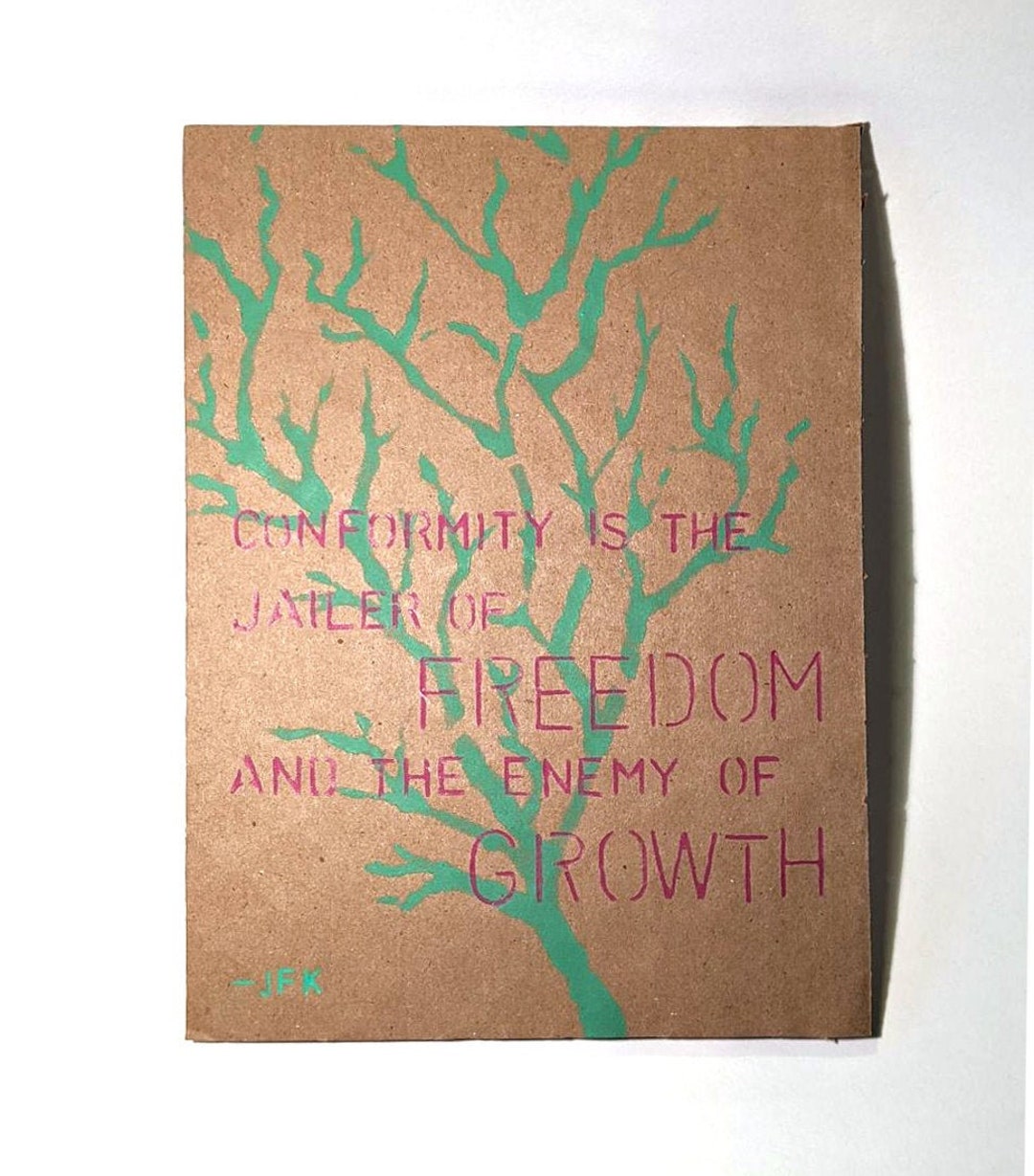 Conformity - JFK Quote - Stencil Painting Cardboard - Etsy