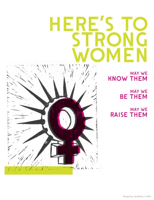 Here's to Strong Women 11x14 Mini Poster - Etsy