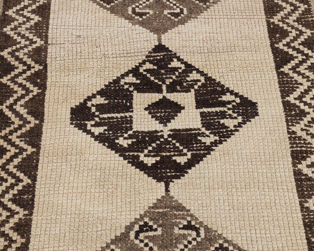 2x13 Persian Runner Rug , Beige Runner Rug , Vintage Runner Rug , Muted ...