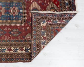 3x5 Vintage Rug, Red Turkish Rug, Anatolian Rug, Bedroom Rug, Entryway ...